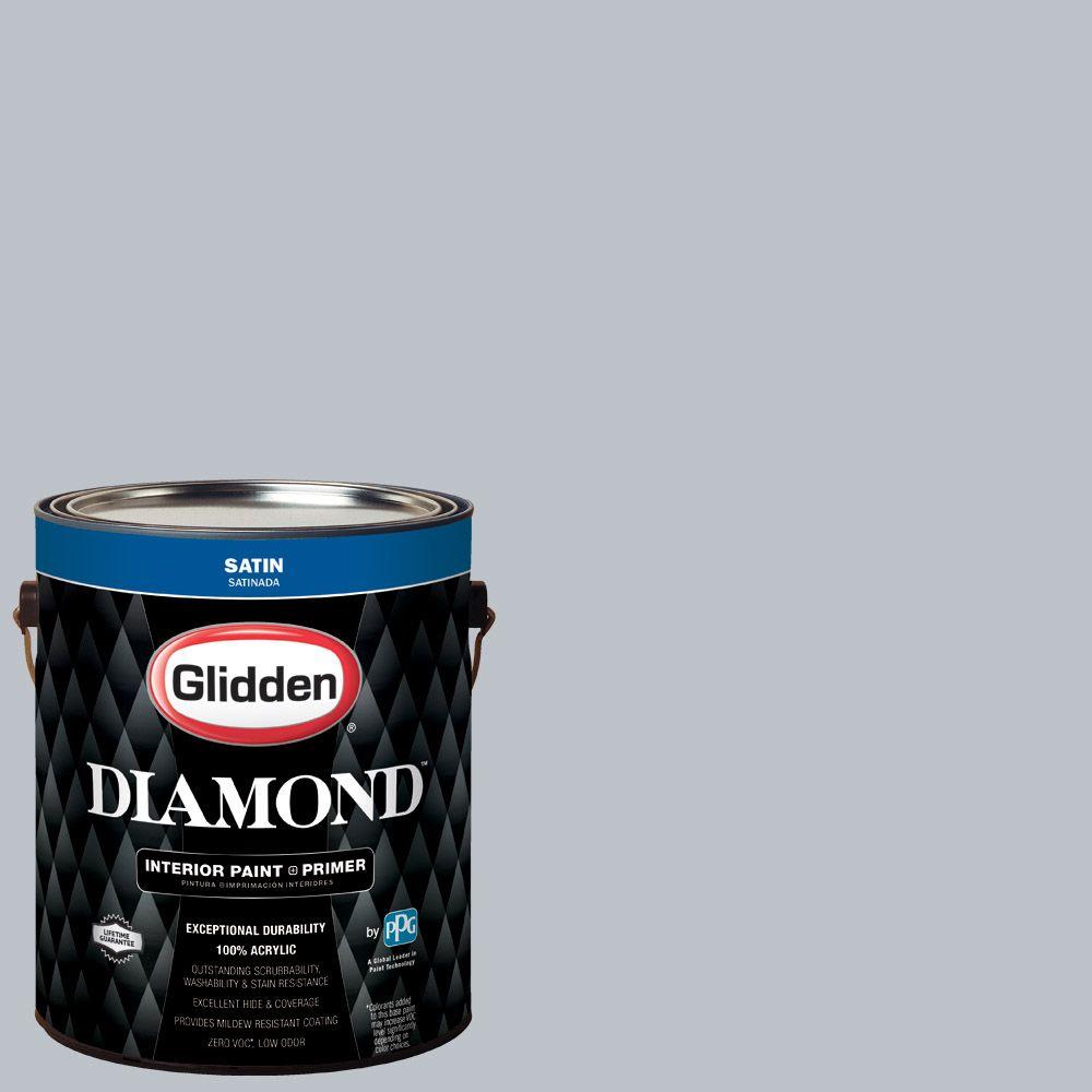 Glidden Diamond 1 gal. #HDGCN45U Distant Ocean Grey Satin Interior ... Glidden Diamond 1 gal. #HDGCN45U Distant Ocean Grey Satin Interior ...