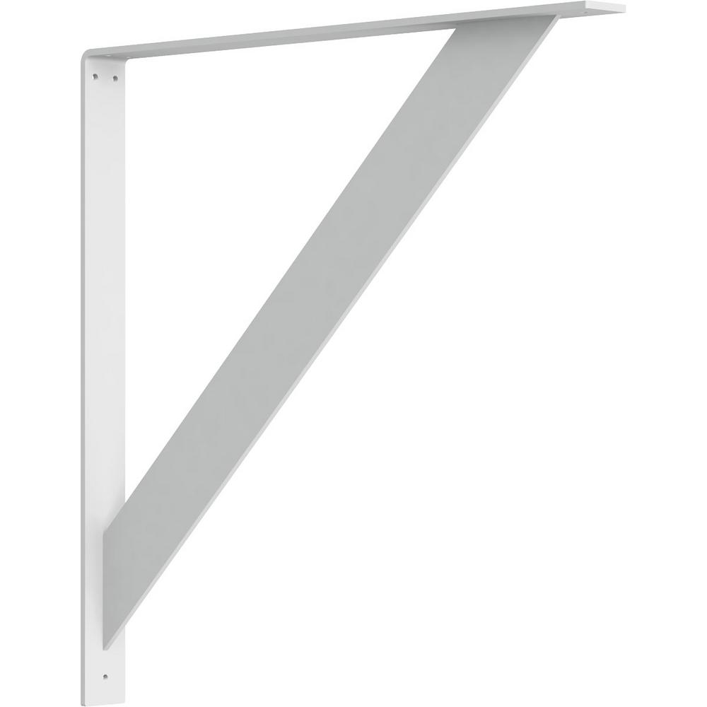 Ekena Millwork 2 in. x 24 in. x 24 in. Steel White Primer Traditional ...