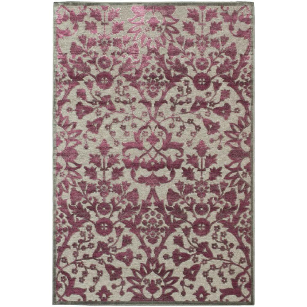 eCarpet Gallery Cadiz Dark Pink/Light Gray 5 ft. 3 in. x 7 ft. 6 in ...