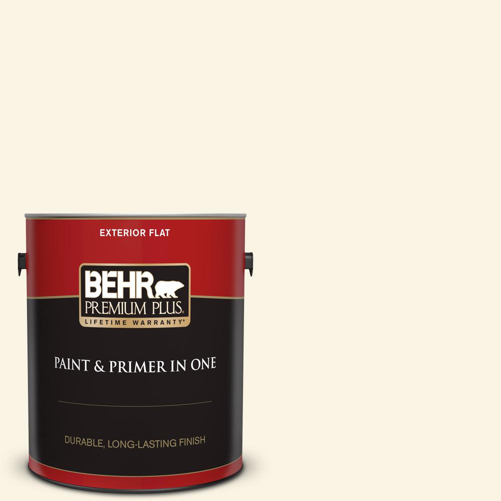 BEHR PREMIUM PLUS 1 gal. #ECC-49-2 Historic Cream Flat Exterior Paint ... BEHR PREMIUM PLUS 1 gal. #ECC-49-2 Historic Cream Flat Exterior Paint ...