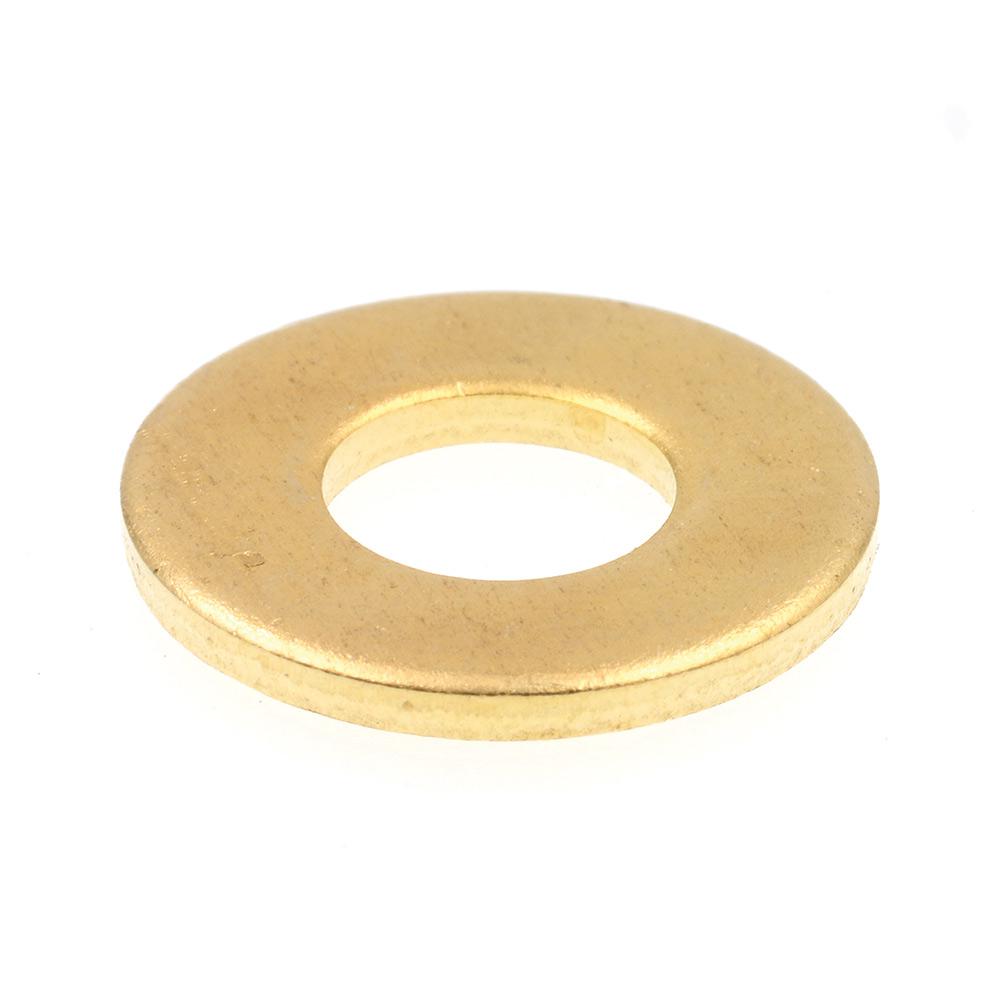 Prime-Line #14 x 9/16 in. O.D. SAE Solid Brass Flat Washers (25-Pack ...