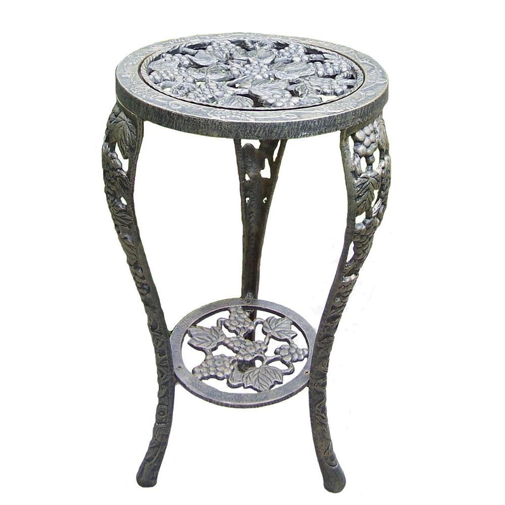 Oakland Living 26 In Metal Grape Table Plant Stand 5027 AB The Home