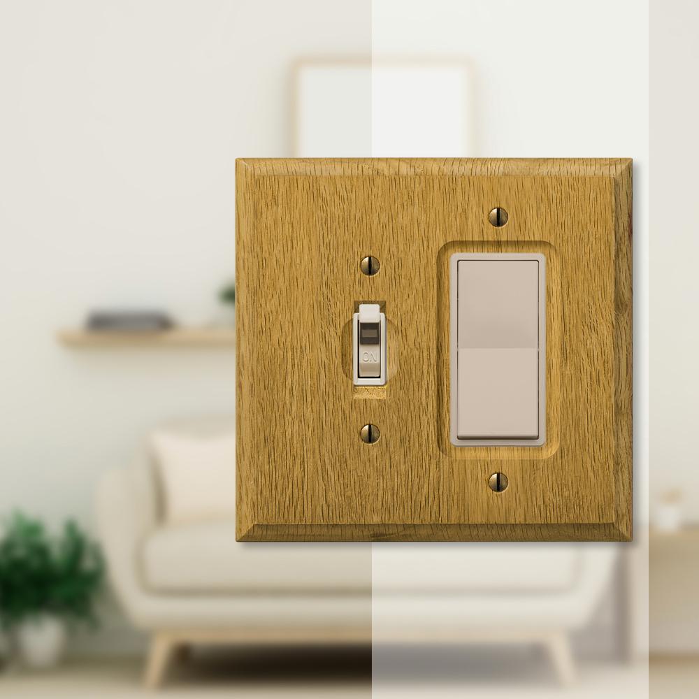 Light Oak Carson Wall Plate Collection - Electrical - The Home Depot
