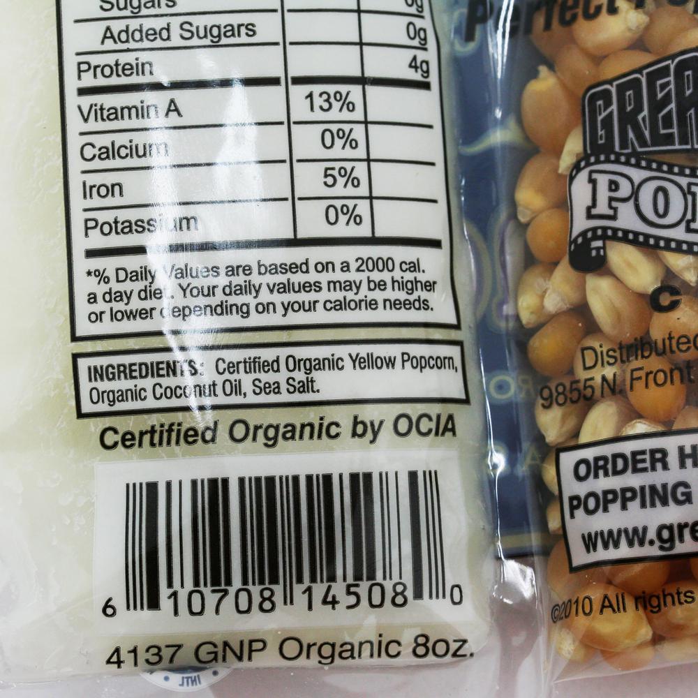 Great Northern 8 oz. Old Fashioned Organic Popcorn Portion Packs (18 ...