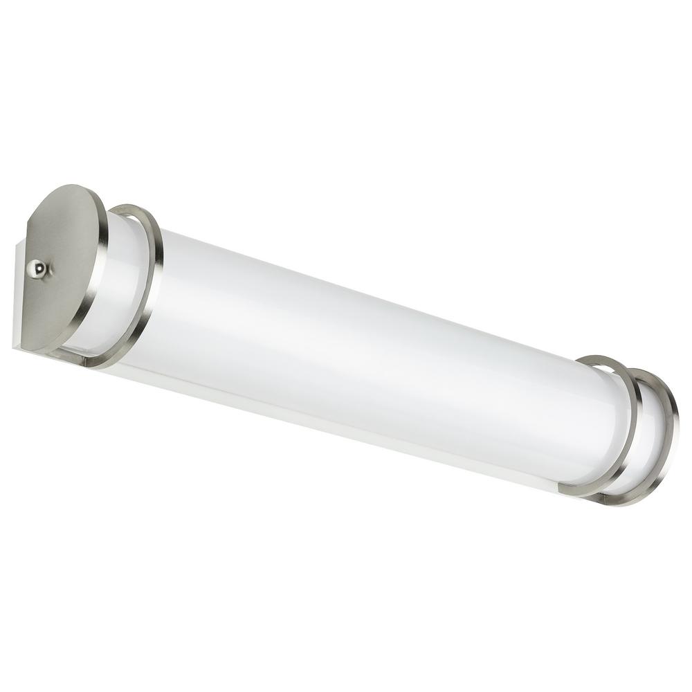 Sunlite 24 in. Brushed Nickel LED ENERGY STAR Certified Dimmable Half ...