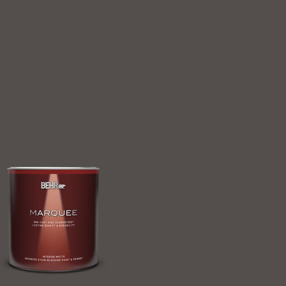 BEHR MARQUEE 1 qt. #PPU24-02 Berry Brown Matte Interior Paint & Primer ...