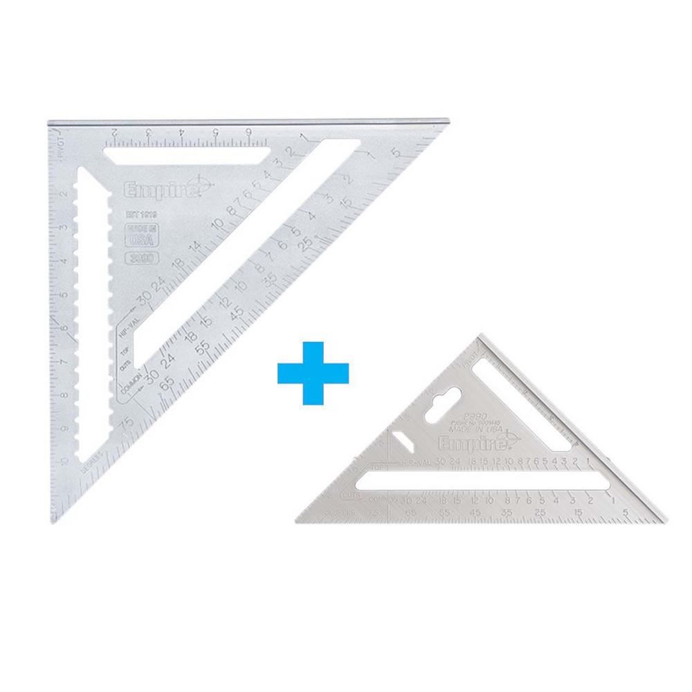Empire 7 in. and 12 in. Aluminum Rafter Square Set-3990P - The Home Depot