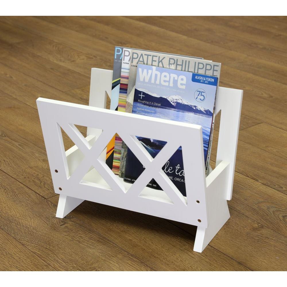 Homecraft Furniture Freestanding Magazine Rack in White MAG11WH - The ...