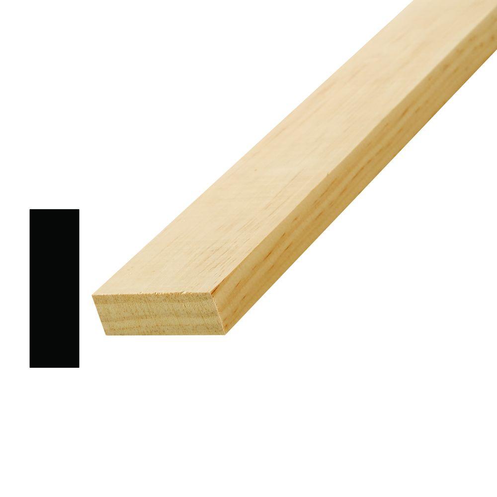 American Wood Moulding WM122 3/8 in. x 11/16 in. Half Round Moulding ...