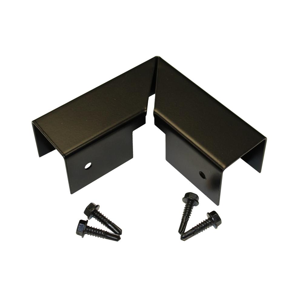 Natures Composites Santa Fe and Mesa 4 in. x 4 in. Black Metal Flat Top ...