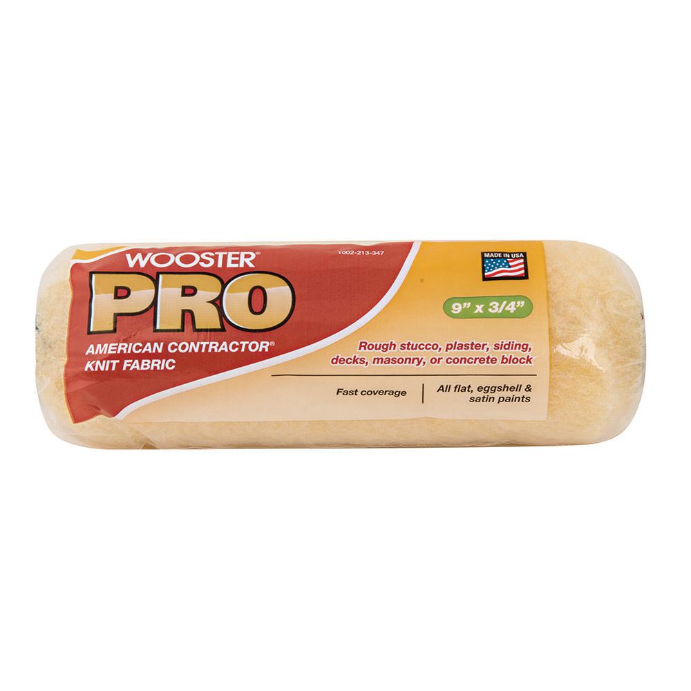 Wooster 9 in. x 3/4 in Pro American Contractor High-Density Knit Fabric ...