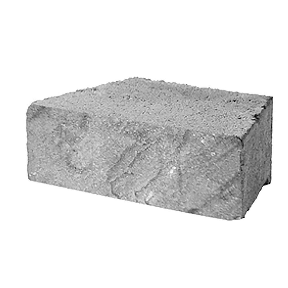 4 in. x 12 in. x 7 in. Gray Concrete Cottage Stone Slate Cascade Blend ...
