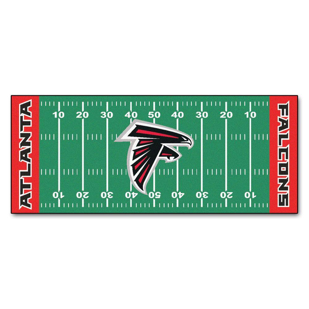 FANMATS Atlanta Falcons 3 ft. x 6 ft. Football Field Rug Runner Rug ...