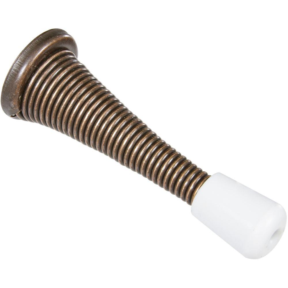 Stanley-National Hardware Residential Antique Copper Spring Door Stop ...