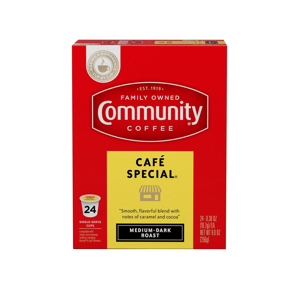 Community Coffee Cafe Special Medium-Dark Roast Coffee Single Serve ...