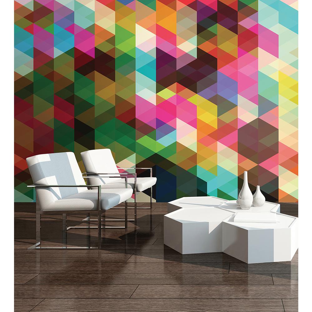 Brewster 118 in. x 98 in. Geometrix Wall Mural-WALS0001 - The Home Depot