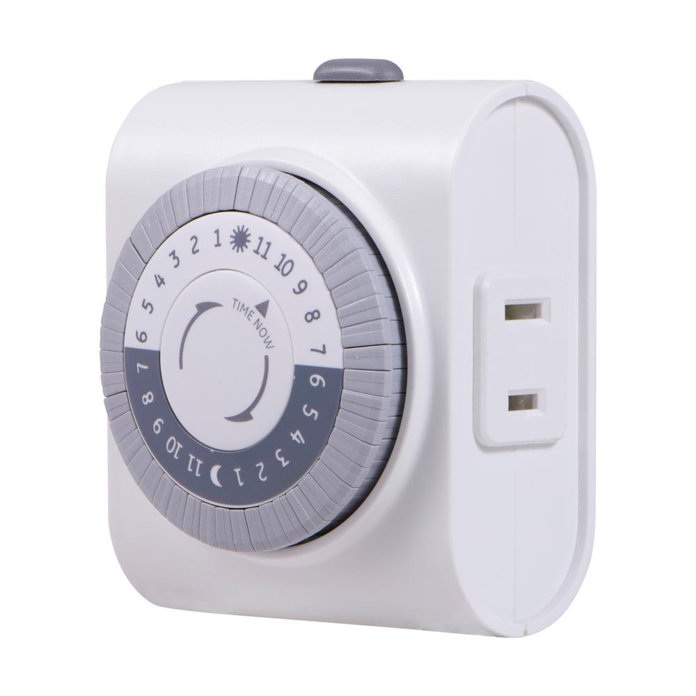 GE 24 Hour Plug In Big Button Timer 15076 The Home Depot