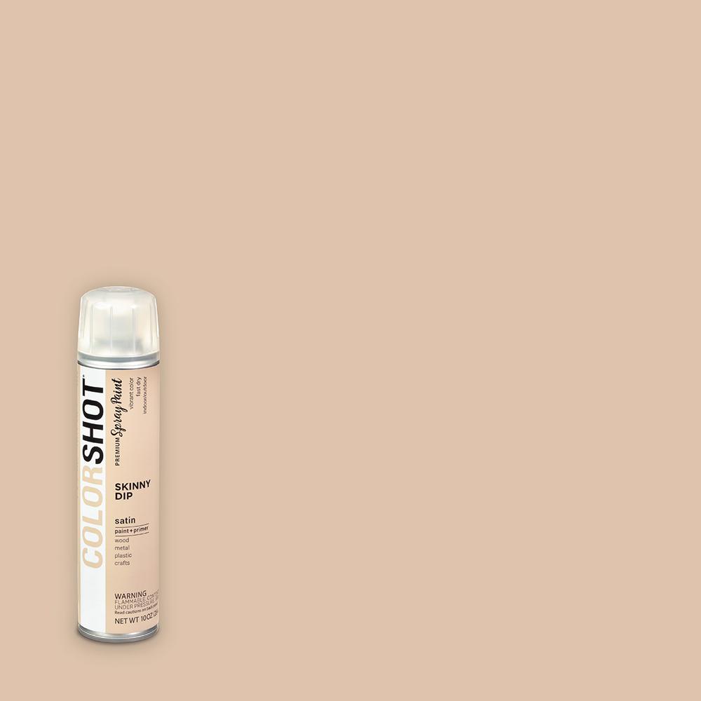 COLORSHOT 10 oz. Satin Skinny Dip Tan General Purpose Aerosol Spray ...