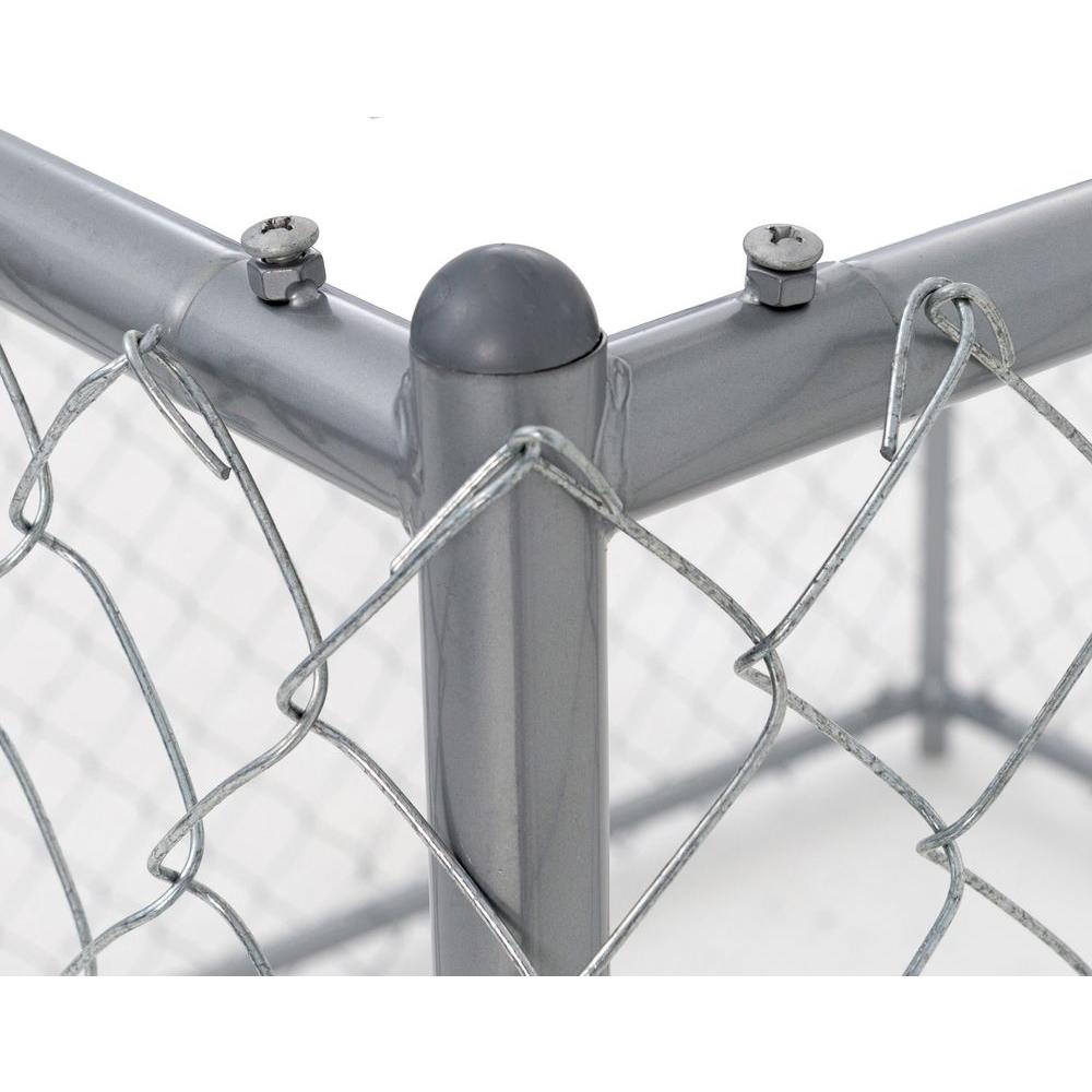 4 x 5 x 5 ft Galvanized Chain Link kennel Pet Dog Steel Cage Fence ...