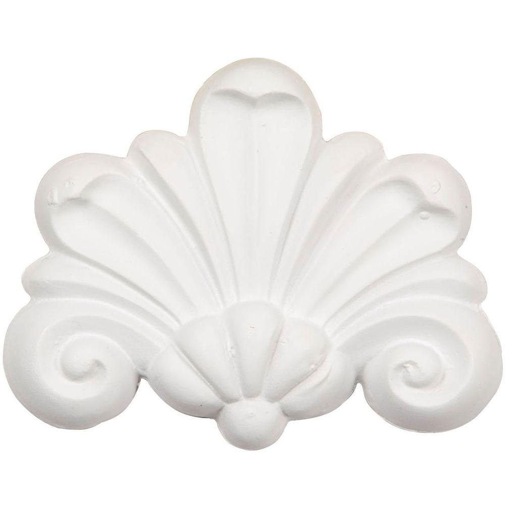 Ekena Millwork 3/4 in. x 4-3/8 in. x 4-3/8 in. Polyurethane Kaya Flower ...