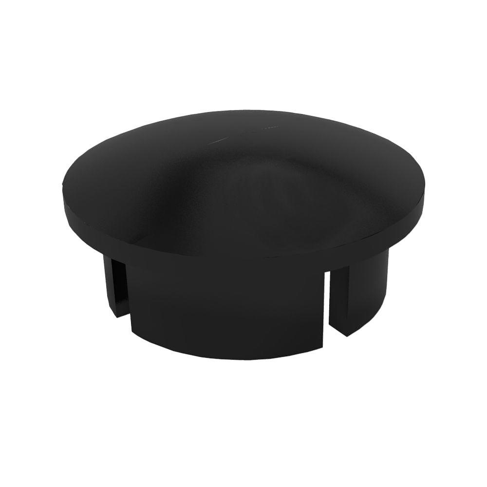 Formufit 1 in. Furniture Grade PVC Internal Dome Cap in Black (10-Pack ...