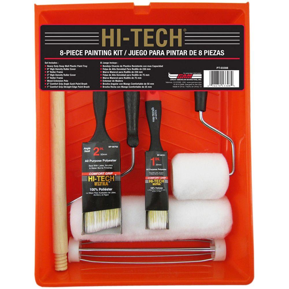 Hi-Tech 8-Piece 9 Painting Kit-182403 - The Home Depot
