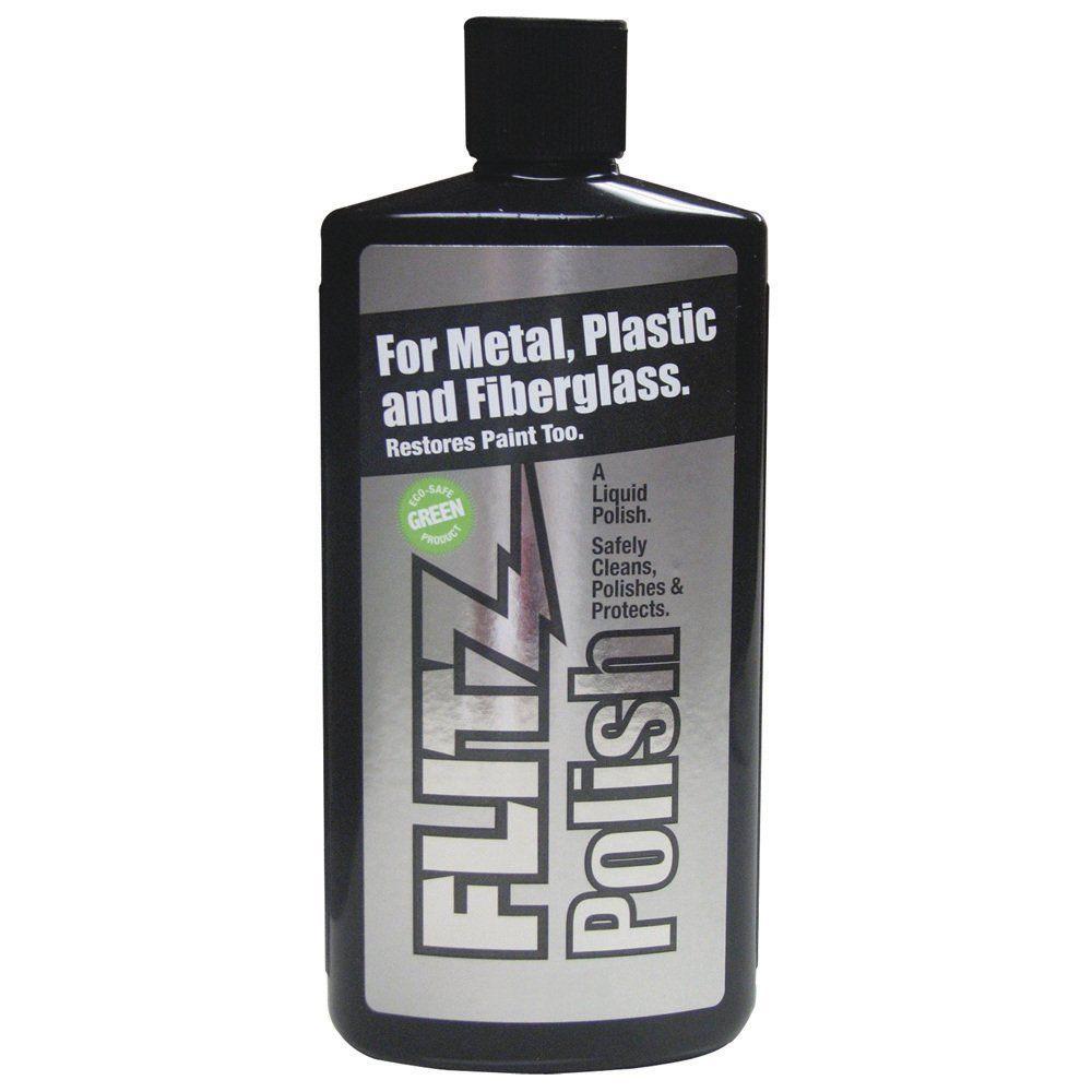 Flitz 7.6 oz. Green Metal Plastic and Fiberglass Polish Liquid Bottle ...
