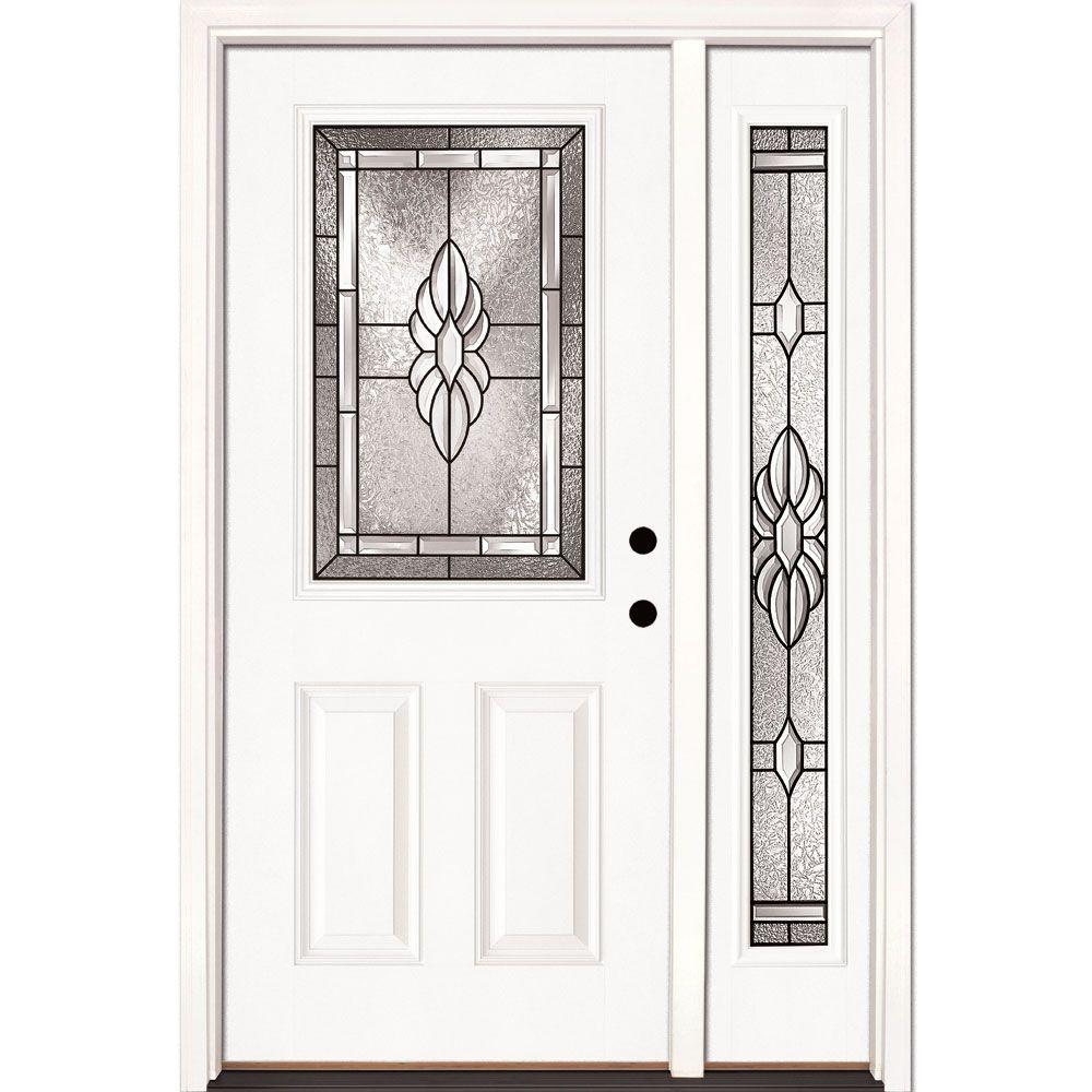 Feather River Doors 50.5 in. x 81.625 in. Sapphire Patina 1/2 Lite ...