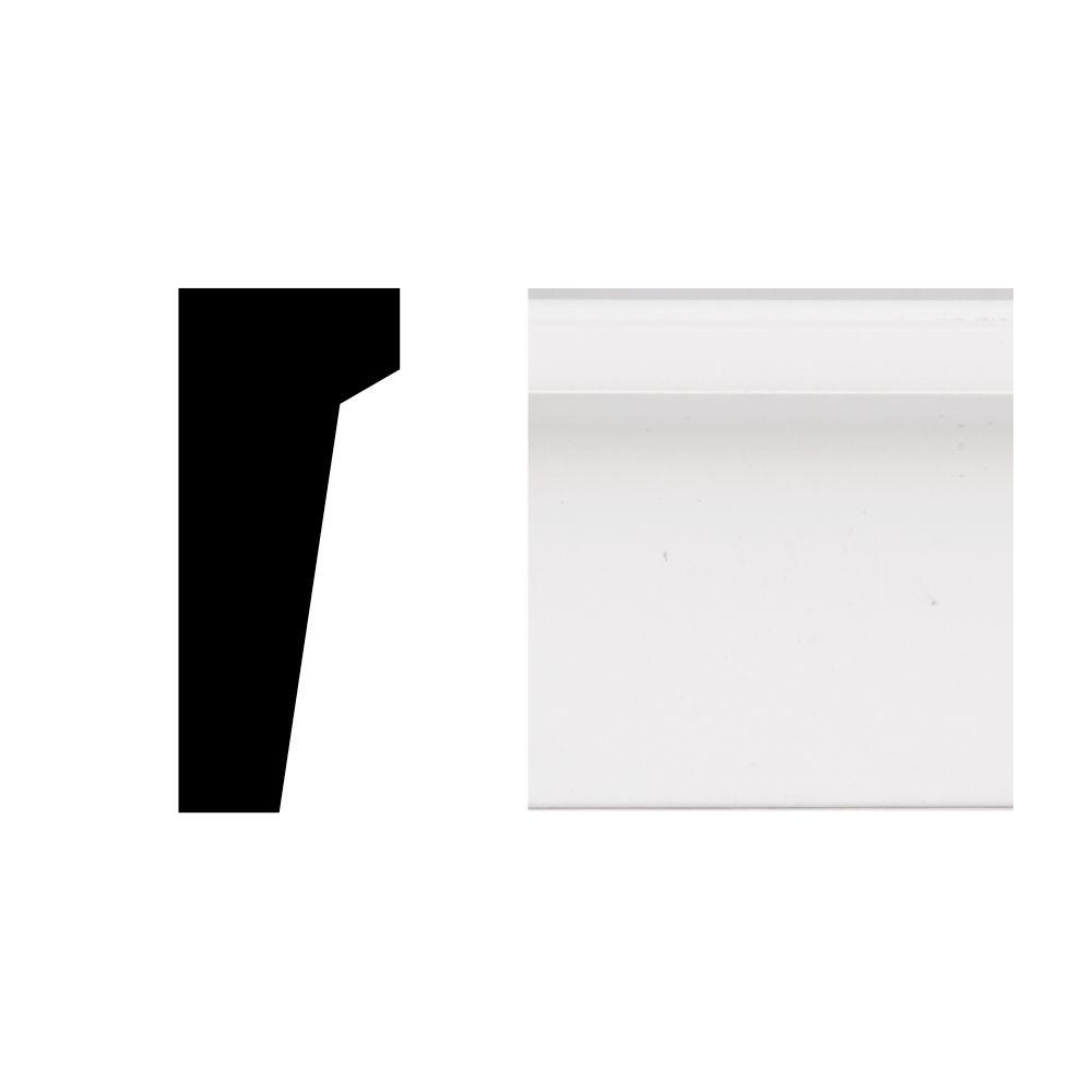 Veranda 2449 11/16 in. x 1-5/8 in. x 8 ft. Primed White PVC Drip Cap ...