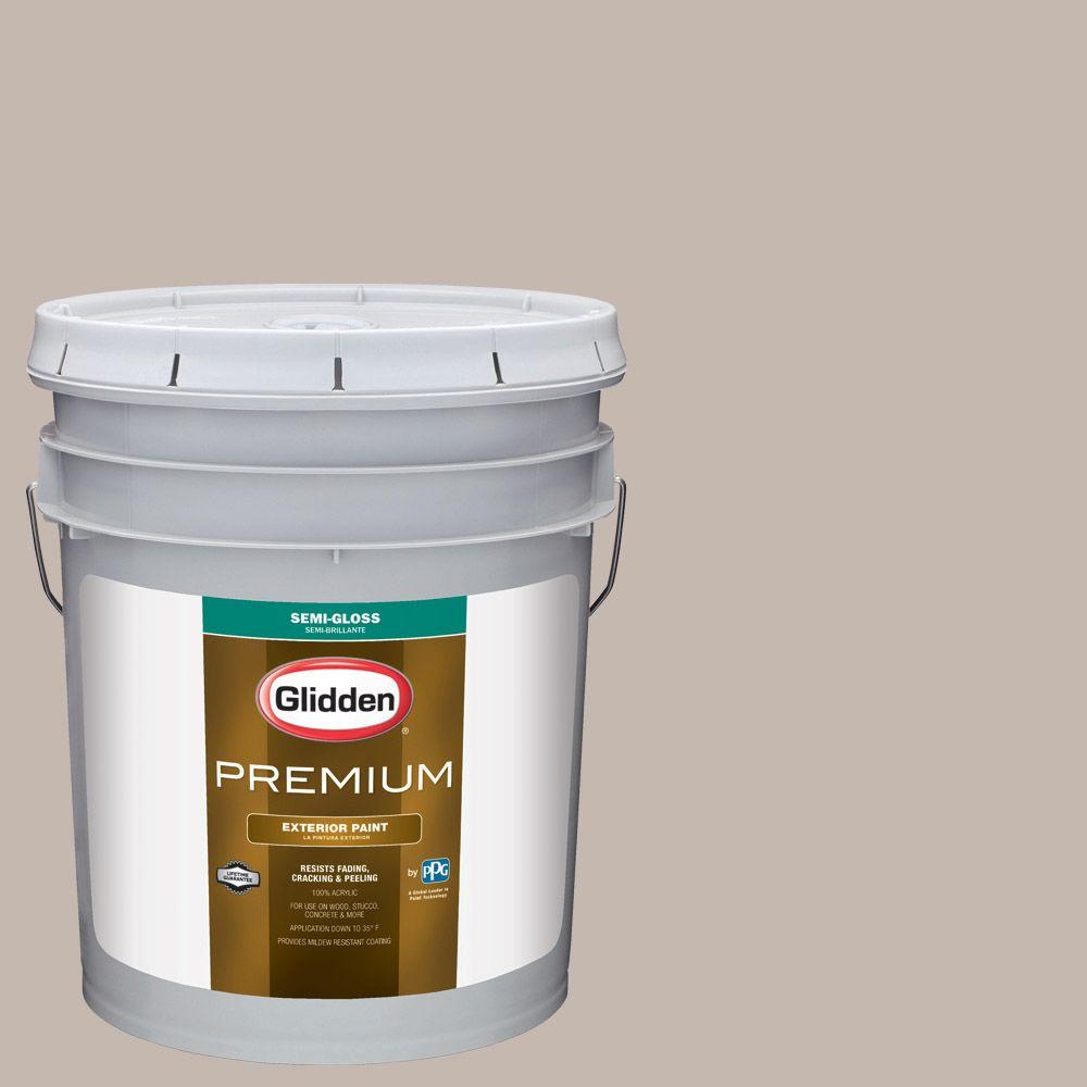 Glidden Premium 5-gal. #HDGWN10U Classic Tan Semi-Gloss Latex Exterior ...