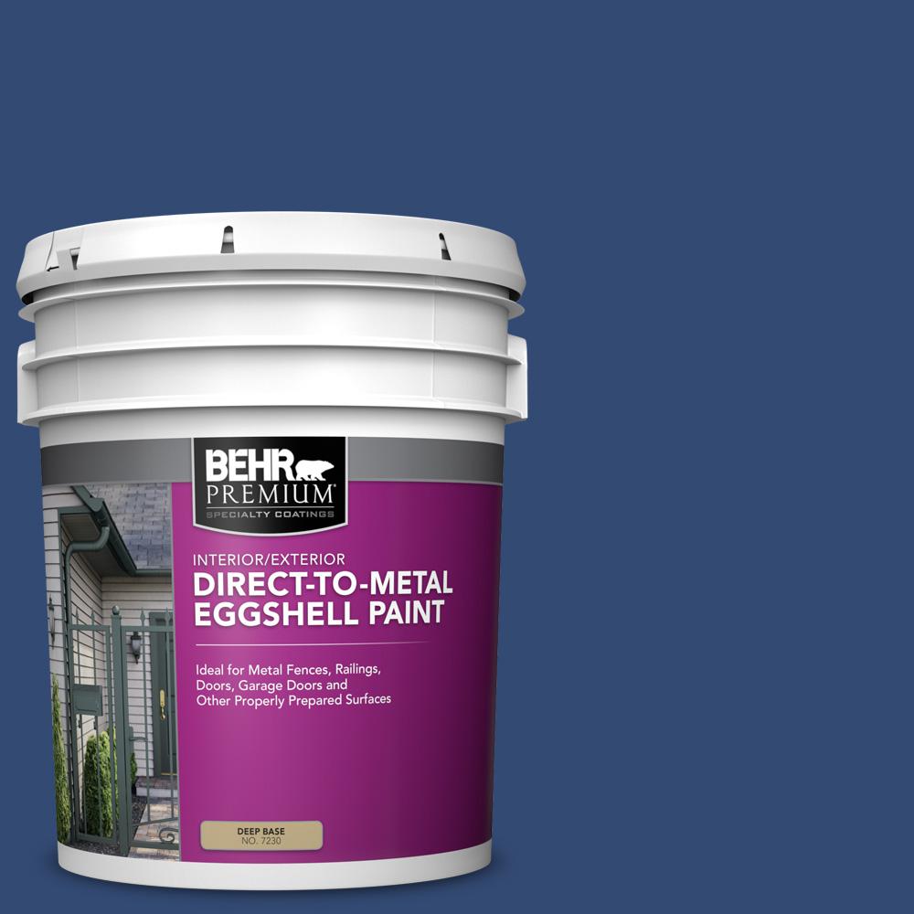 BEHR PREMIUM 5 gal. #S-H-580 Navy Blue Eggshell Direct to Metal ...