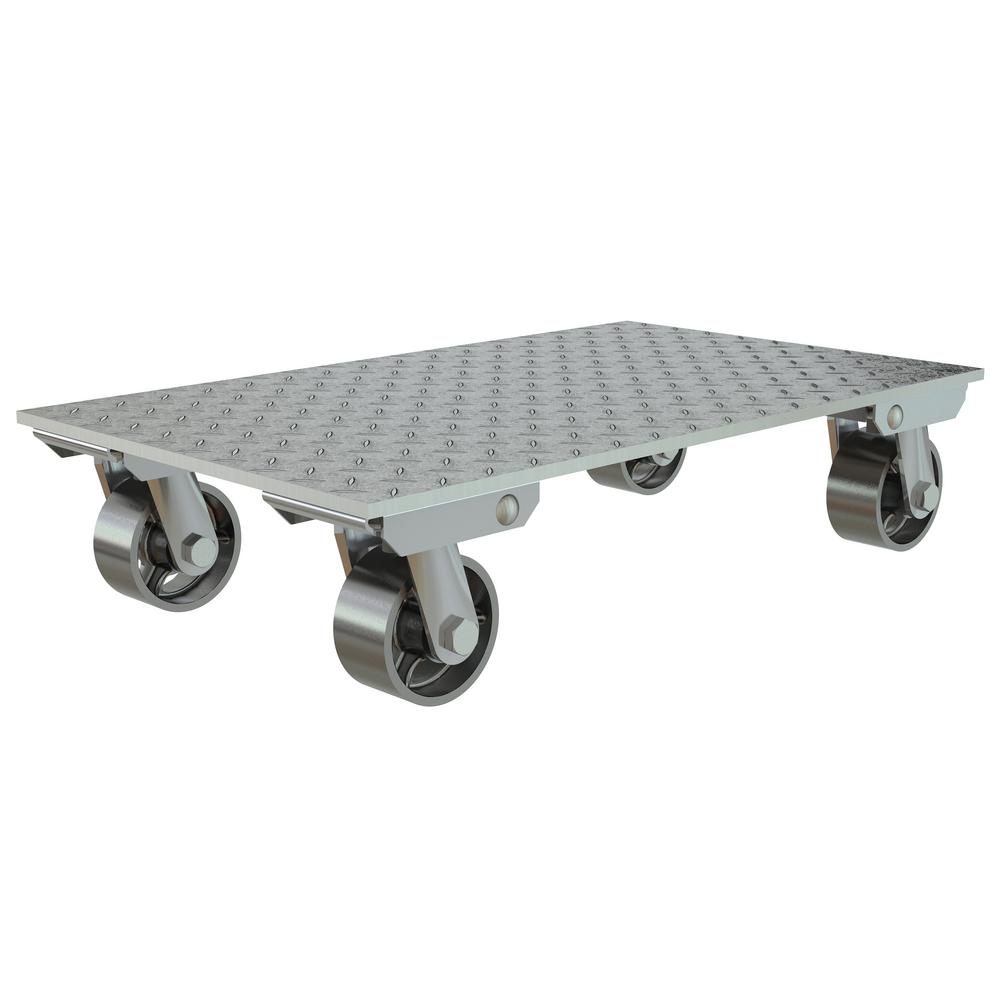 Vestil 16 in. x 27 in. Aluminum 2800 lbs. Capacity Dolly Cast Steel ...