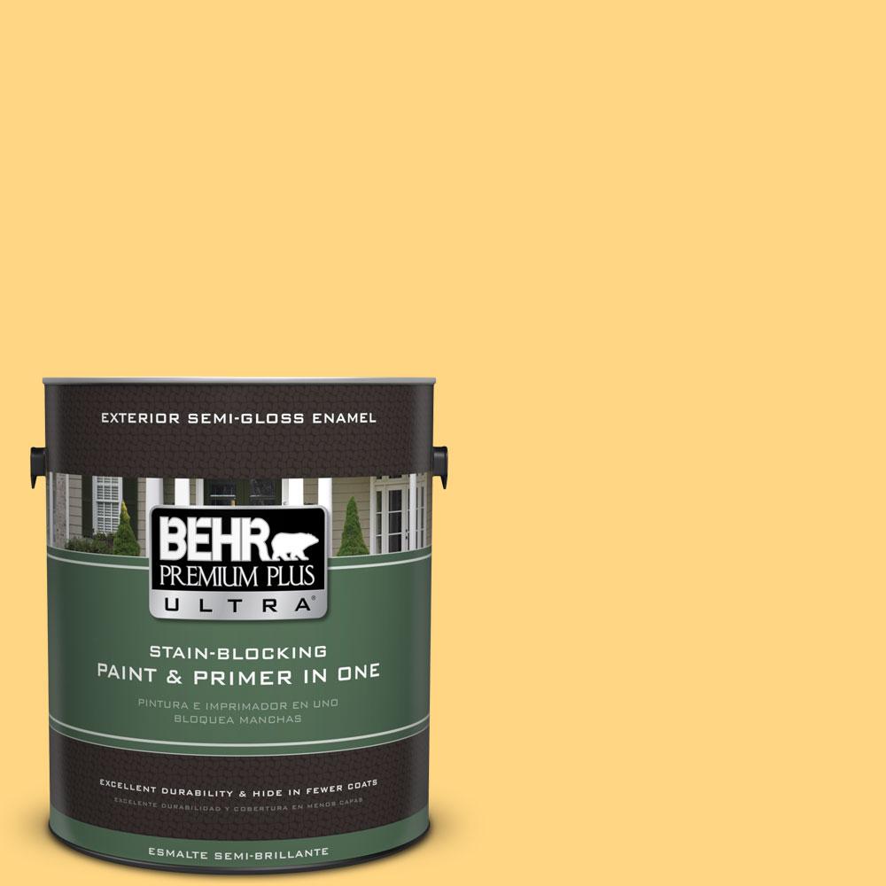 BEHR Premium Plus Ultra 1-gal. #M300-3 Harmonious Gold Semi-Gloss ...