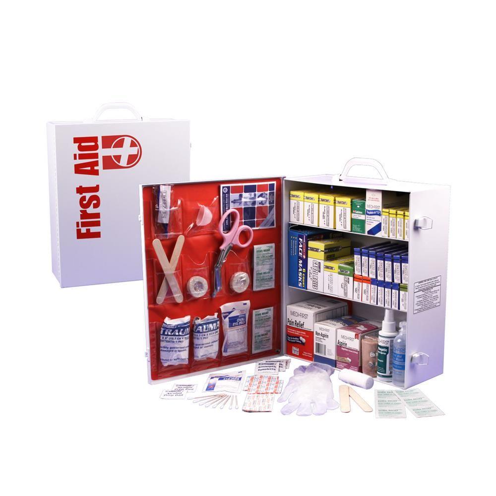 Rapid Care 800-Piece 3 Shelf OSHA/ANSI First Aid Cabinet-80094 - The ...