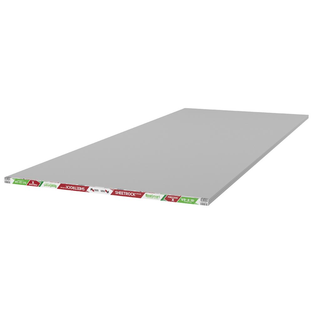 USG Sheetrock Brand 5/8 in. x 4 ft. x 10 ft. EcoSmart Firecode x Panels ...