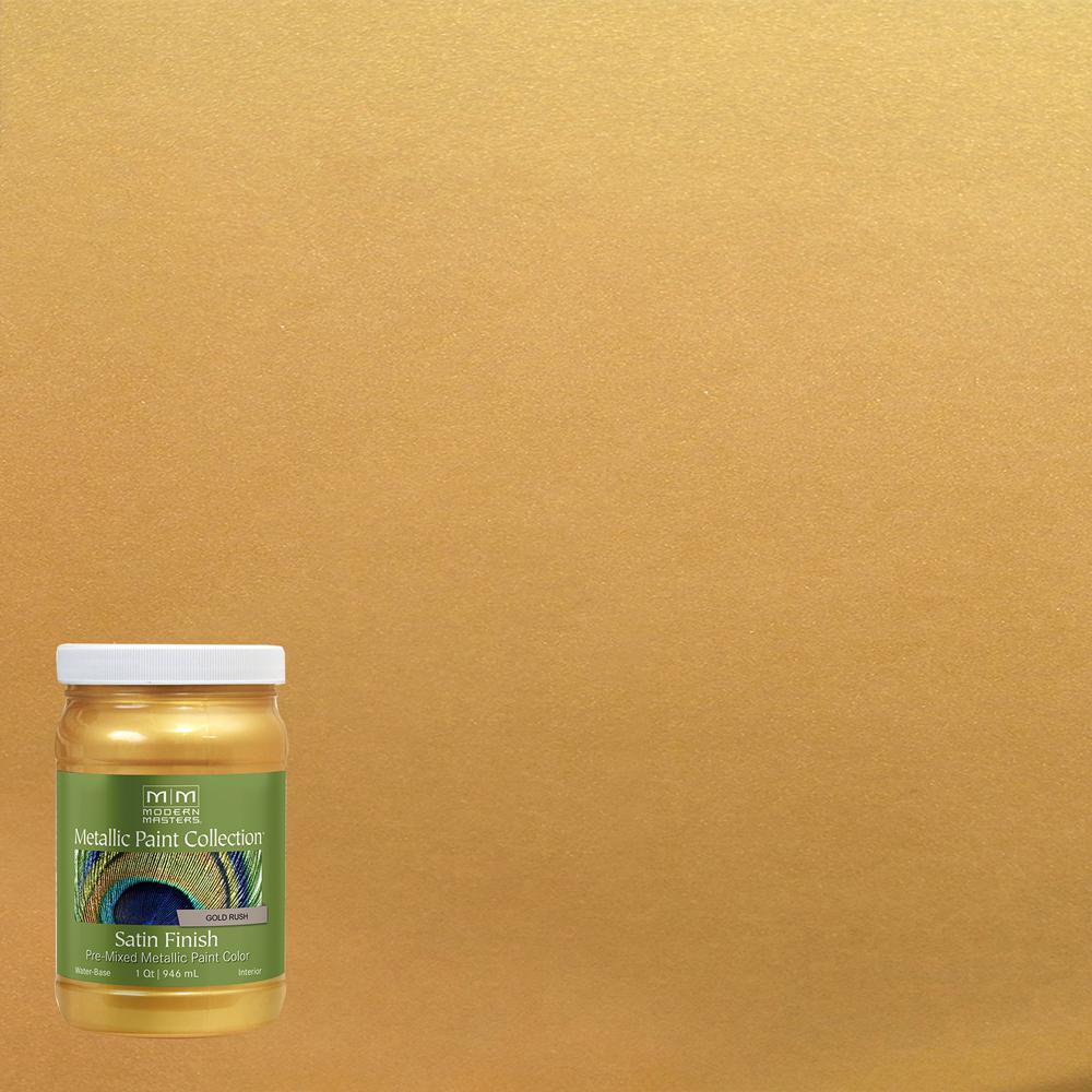 Modern Masters 1 qt. Gold Rush Water-Based Satin Metallic Interior ...
