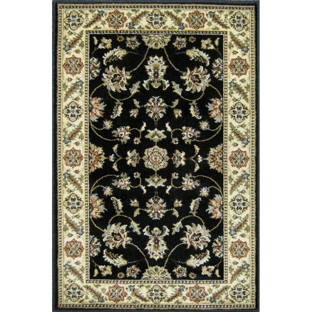 TrafficMaster Kazmir Black 3 Ft X 4 Ft Area Rug 8033BK35HBA 030 The TrafficMaster Kazmir Black 3 Ft X 4 Ft Area Rug 8033BK35HBA 030 The