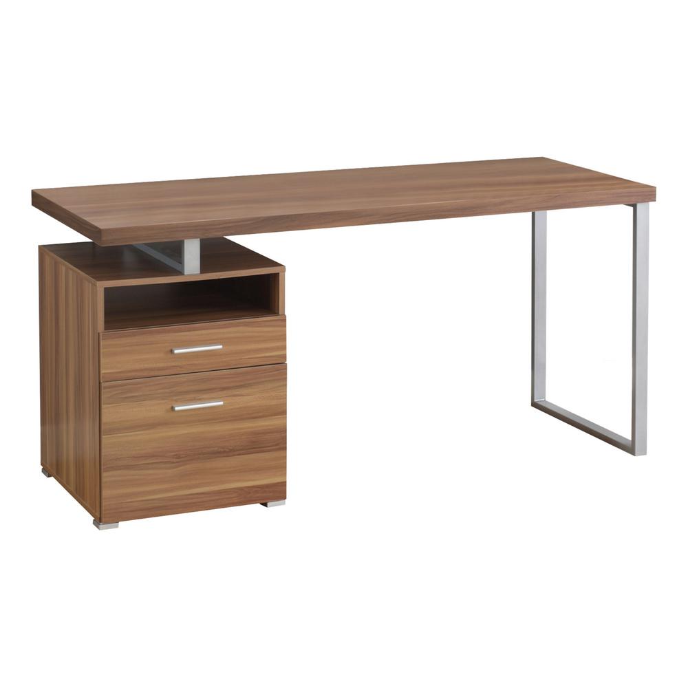 Walnut Computer Desk HD7083 - The Home Depot