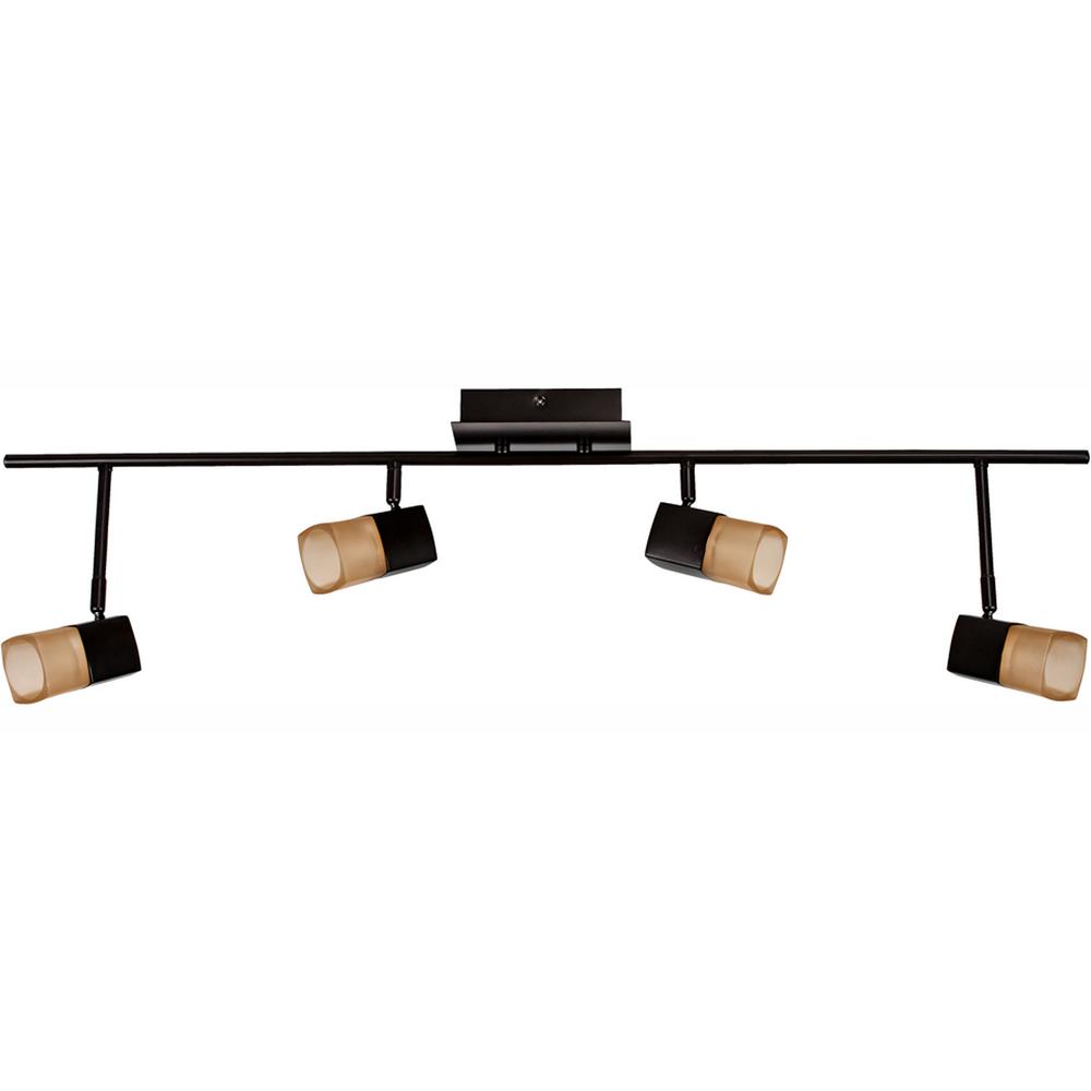 Hampton Bay Vega 3.6 ft. 4-Light Oil-Rubbed Bronze LED Track Lighting ...