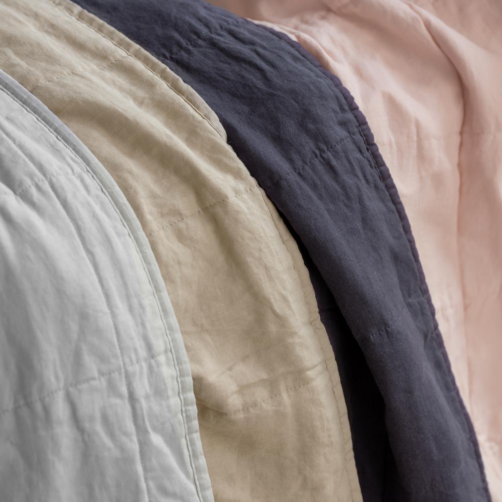 WELHOME The Relaxed Linen Cotton Rose King Quilt-EPLCCVLKING02 - The ...