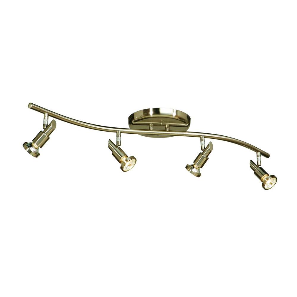 Commercial Electric 8 ft. Brushed Nickel Flexible Track Lighting ...