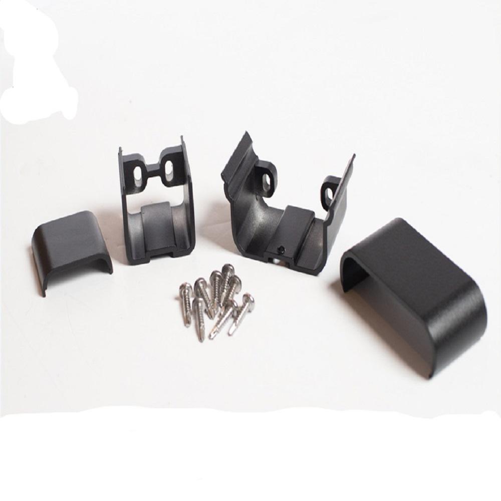 Pegatha Plus Black Aluminum Textured Level Bracket Kit (2-Piece)-H ...