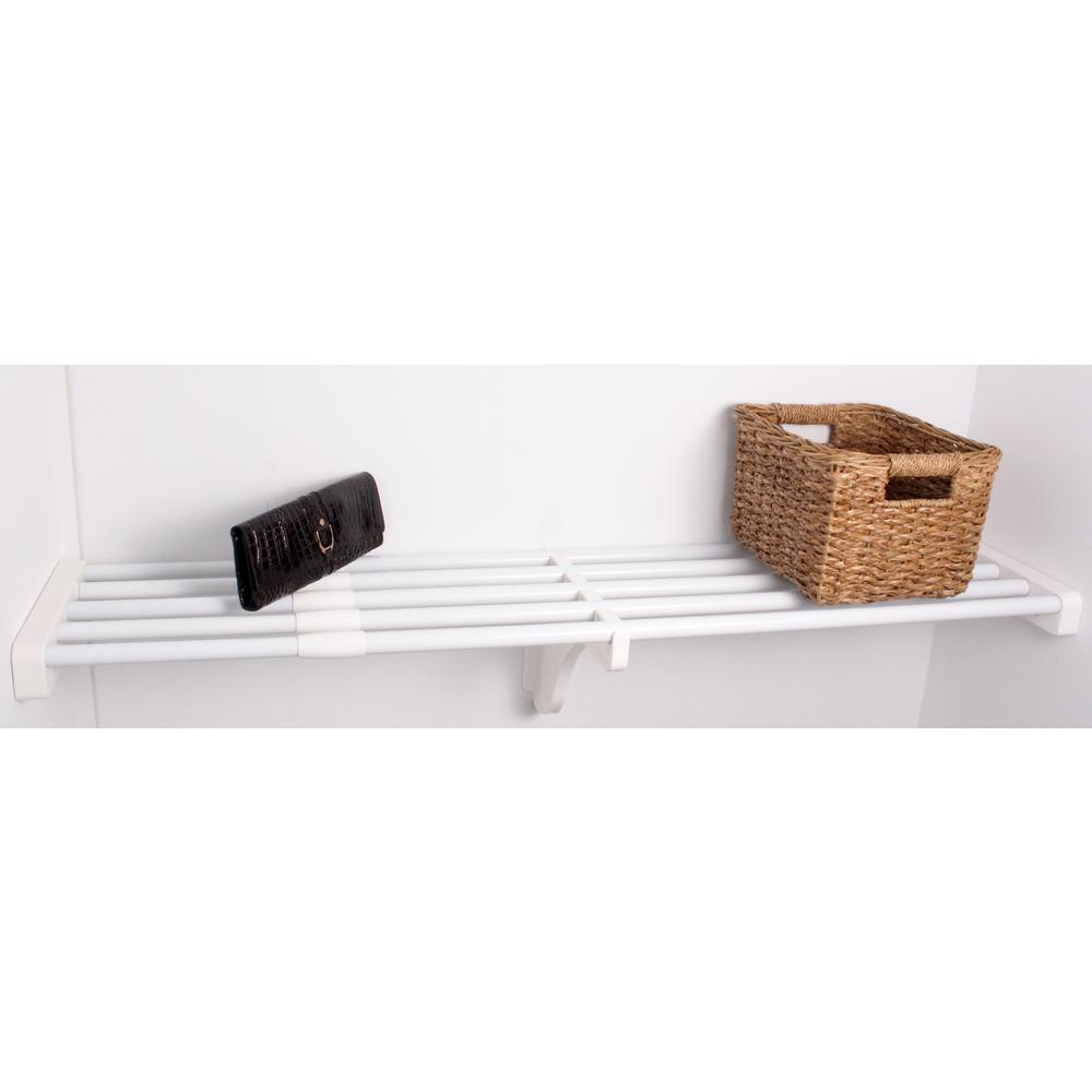 EZ Shelf Expandable Closet Shelf (No Hanging Rod) 17.5 in.- 27 in ...