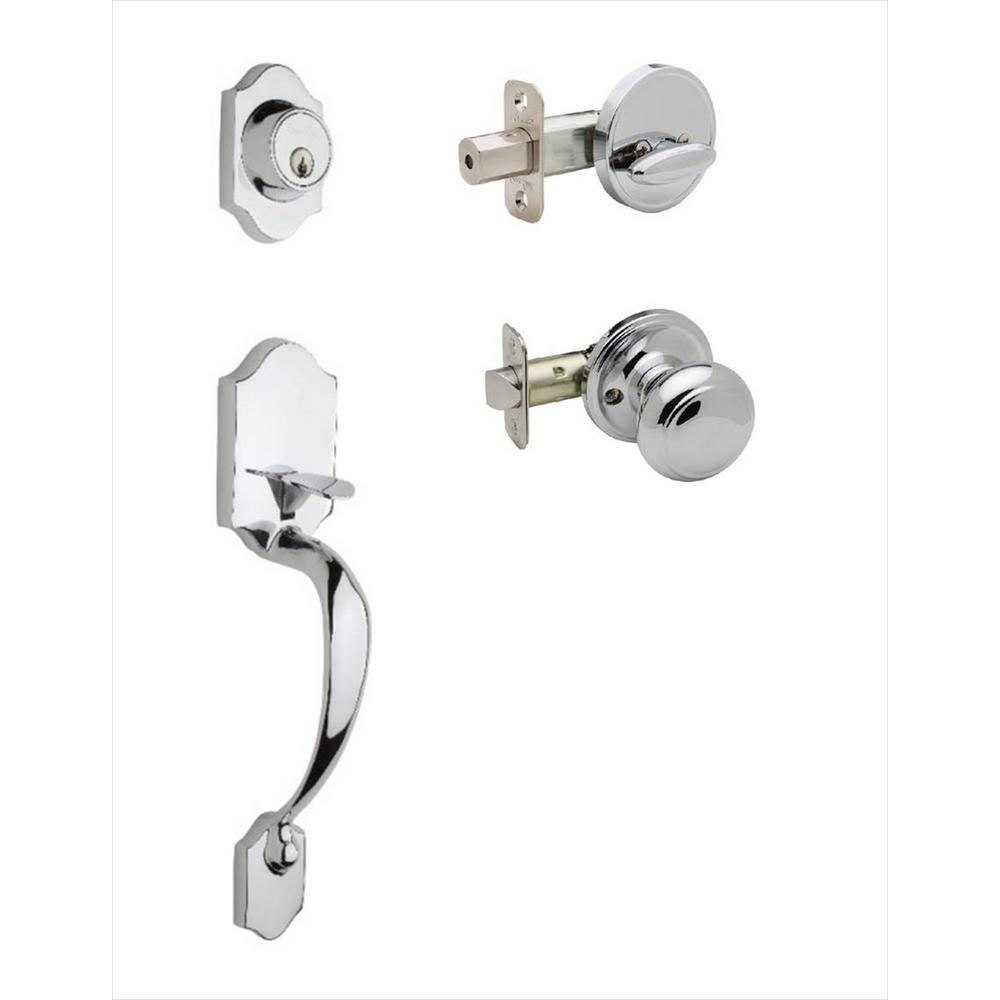 Copper Creek Heritage Polished Stainless Door Handleset and Colonial ...