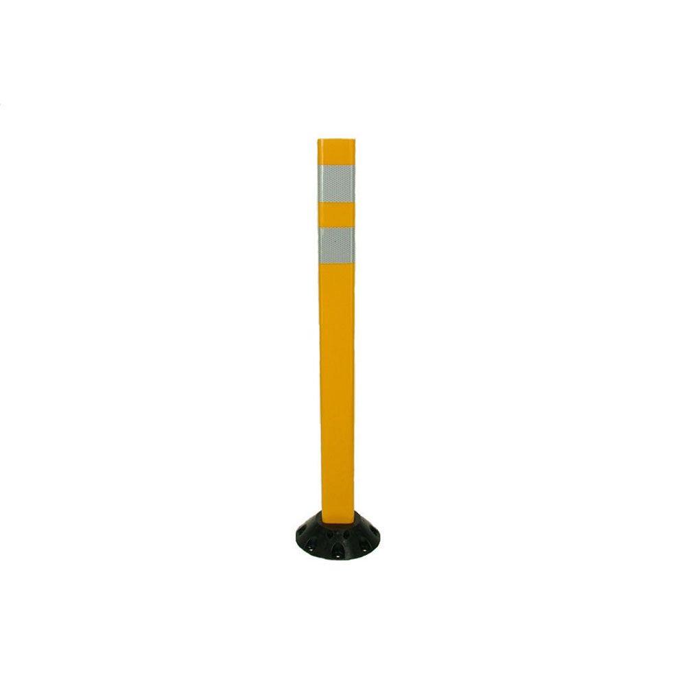 Three D Traffic Works 36 in. Yellow Delineator Post and Base with High ...