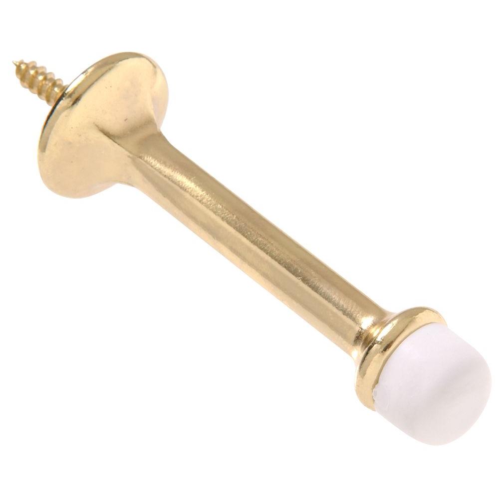 The Hillman Group 3 in. Brass Standard Rigid Door Stop (5-Pack)-852340. ...
