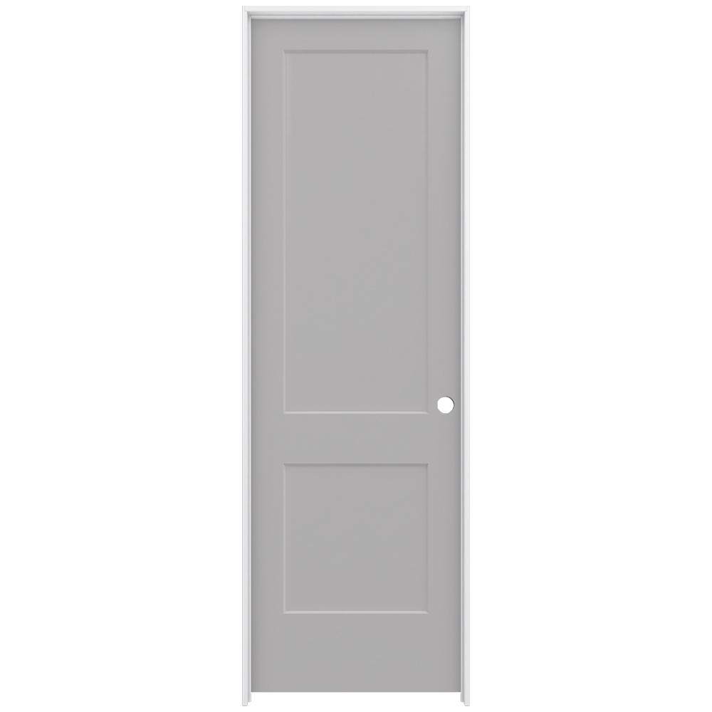 JELD-WEN 32 in. x 96 in. Monroe Driftwood Painted Left-Hand Smooth ...