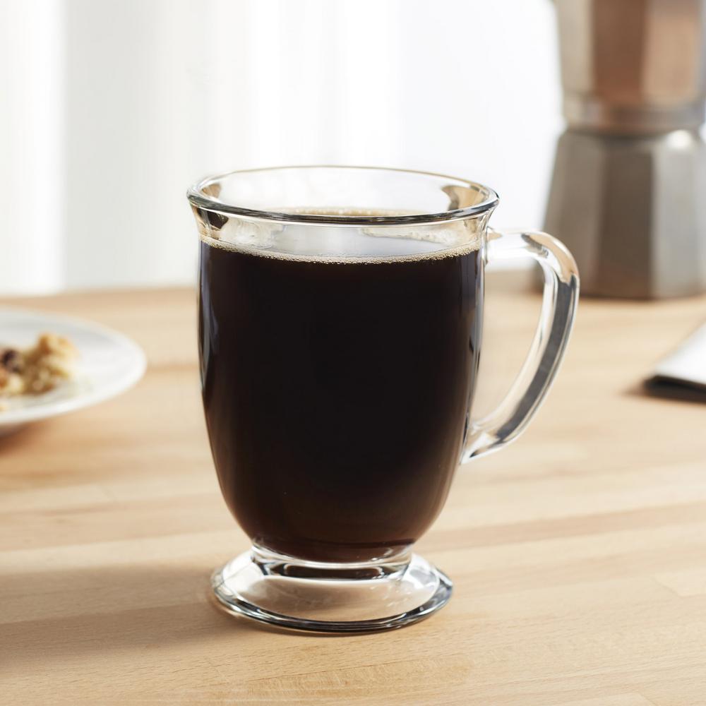 Libbey Kona 16 oz. Clear Glass Mug (Set of 6) 5955 - The Home Depot