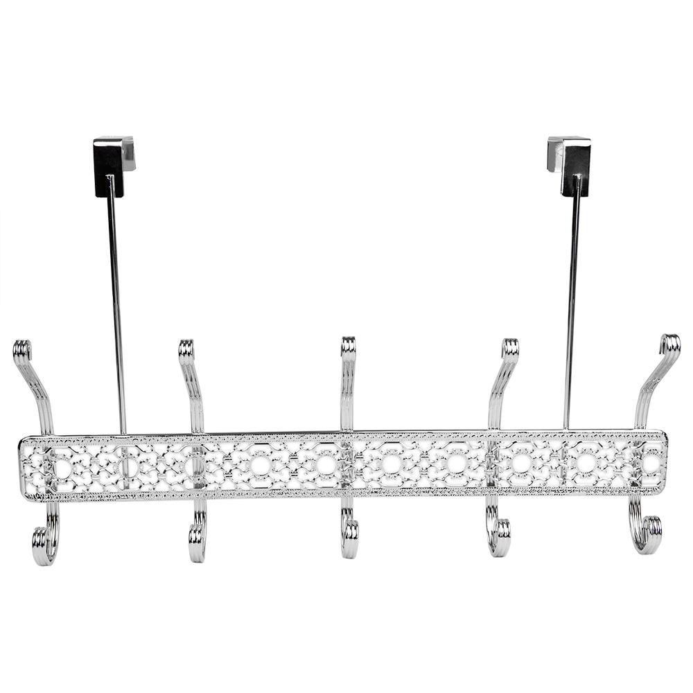 Home Basics Chrome Plated Steel Over the Door 5-Hook Hanging Rack ... Home Basics Chrome Plated Steel Over the Door 5-Hook Hanging Rack ...