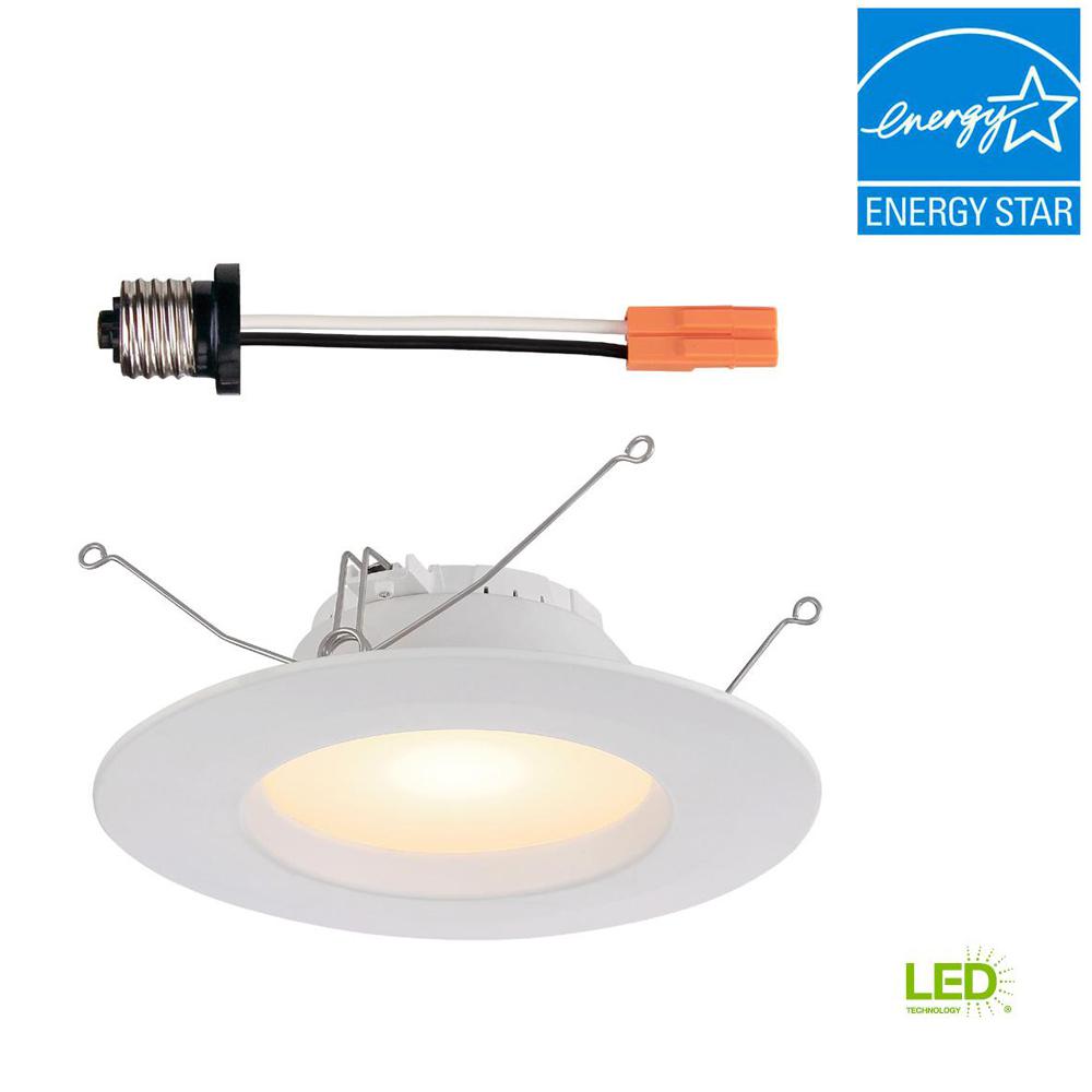 NICOR DLS 5/6 in. White 1200 Lumen Integrated LED Recessed Surface ...